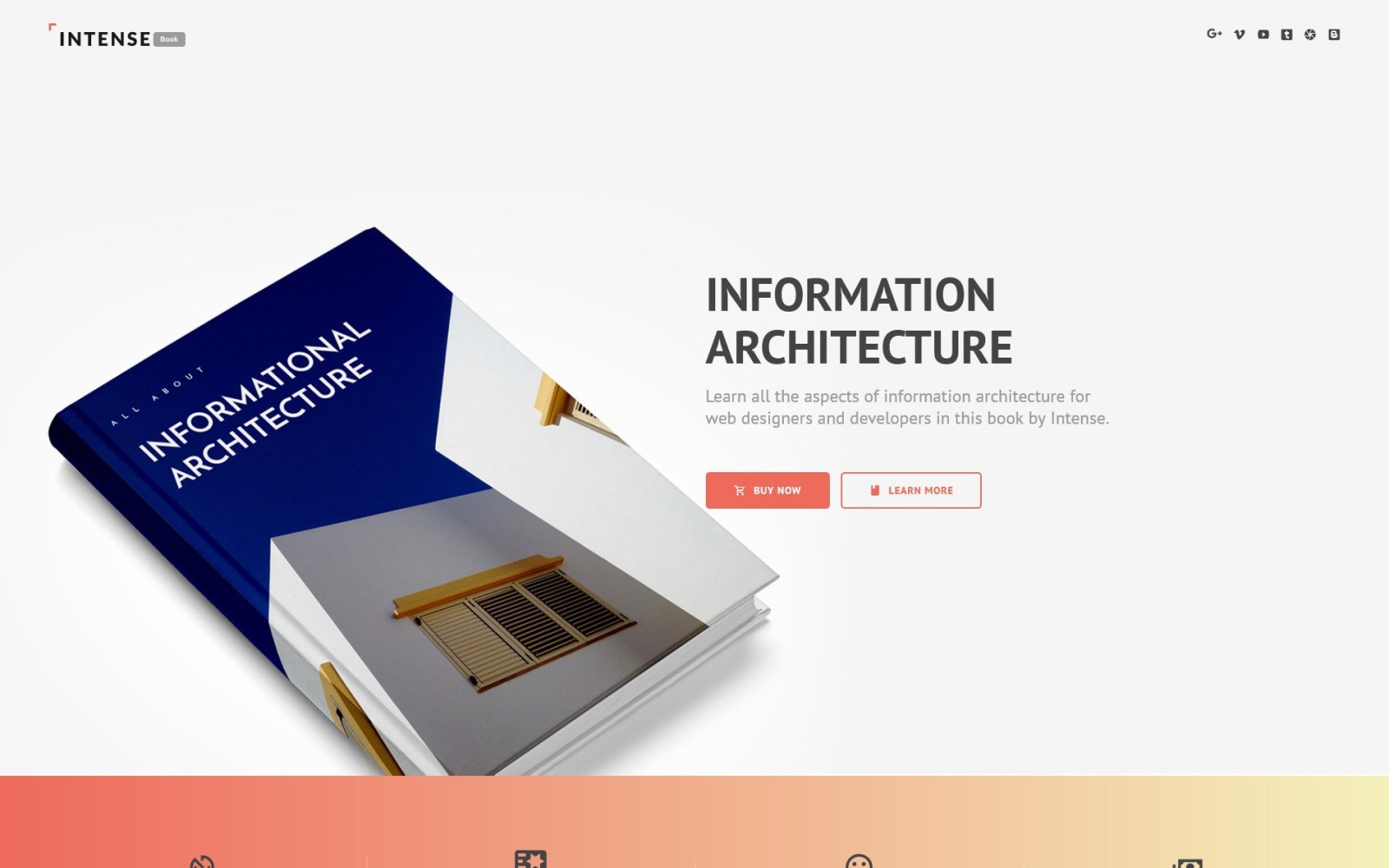 Intense Book Landing Page Template #61141 - TemplateMonster