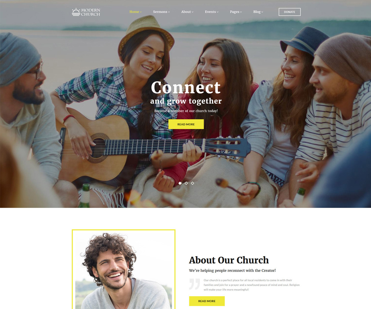 Modern Church - Multipage Religious Website Template