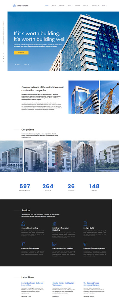 Constructo - Architecture & Construction Company Responsive Website Template