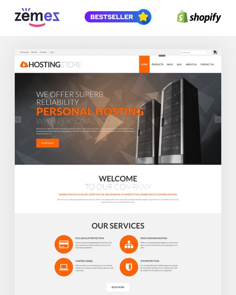 Hosting Store - Hosting & Software Shopify Theme