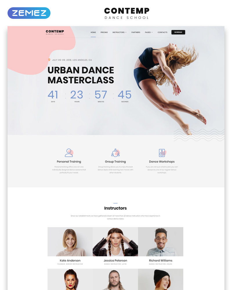 Contemp - Dance School Multipage Creative Bootstrap HTML Website Template