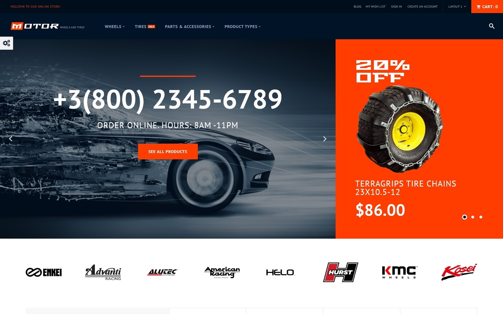 Motor - Car Services Magento Theme #62281 - TemplateMonster