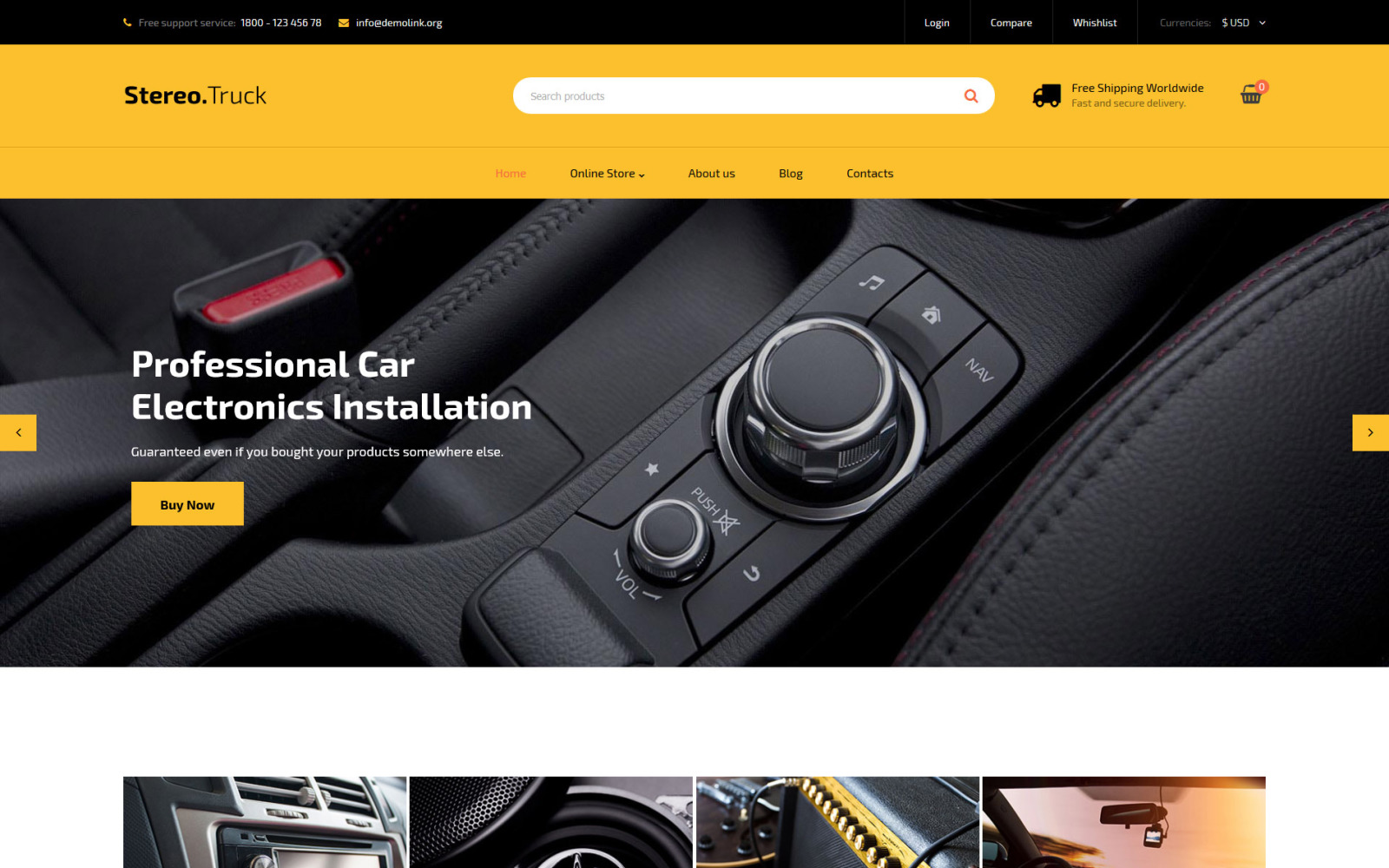 Car Audio VirtueMart Template #62375 - TemplateMonster