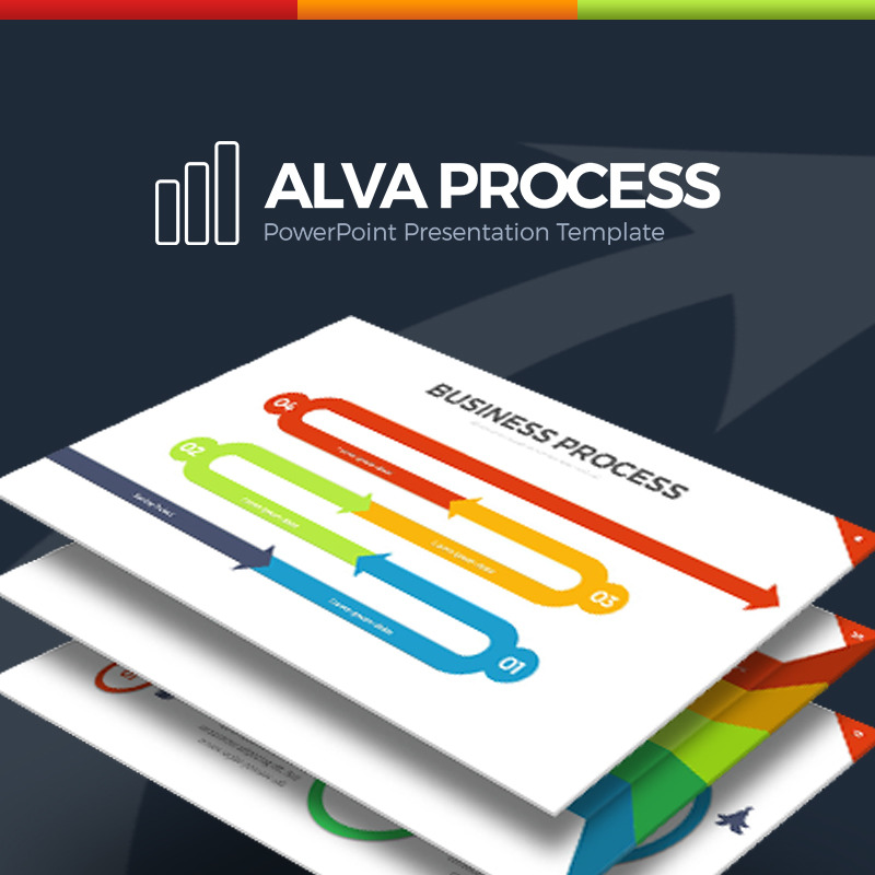Alva Process PowerPoint template #63823 - TemplateMonster