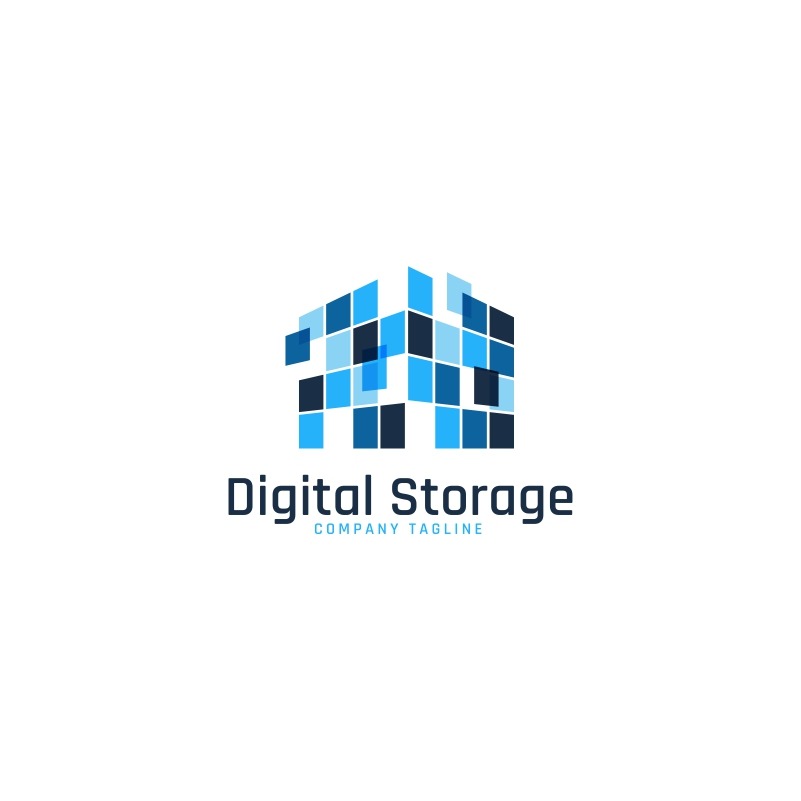 Digital Storage Logo Template #63895 - TemplateMonster