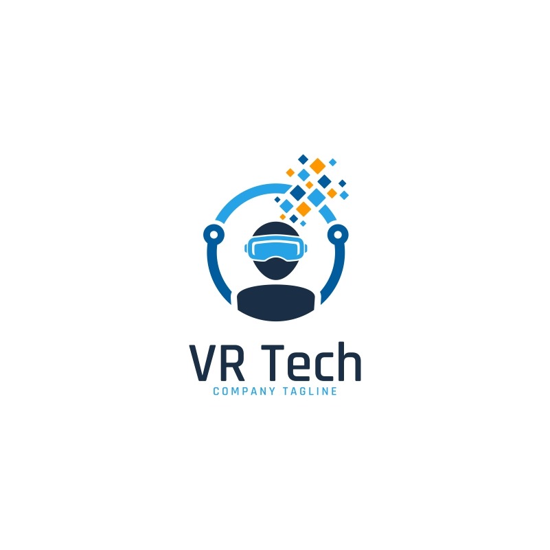 Virtual Reality Technology Logo Template - TemplateMonster