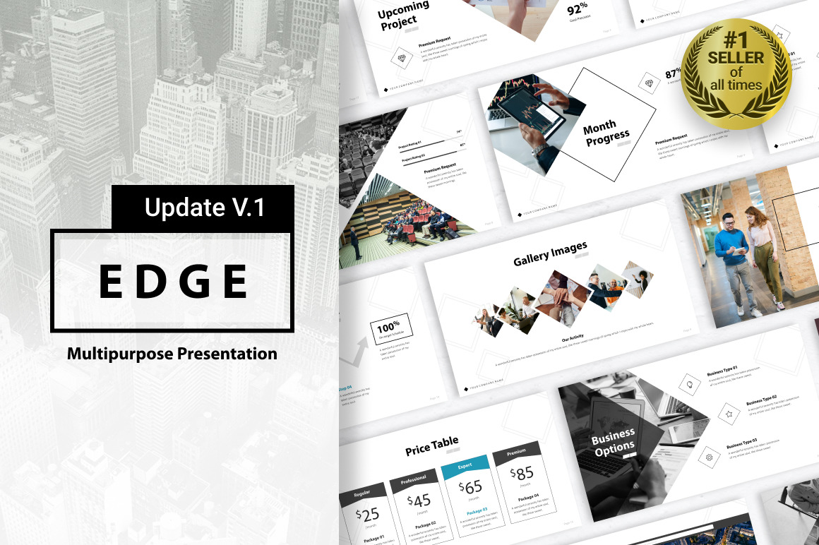 Edge Multipurpose Presentation PowerPoint template Edge Multipurpose Presentation PowerPoint template