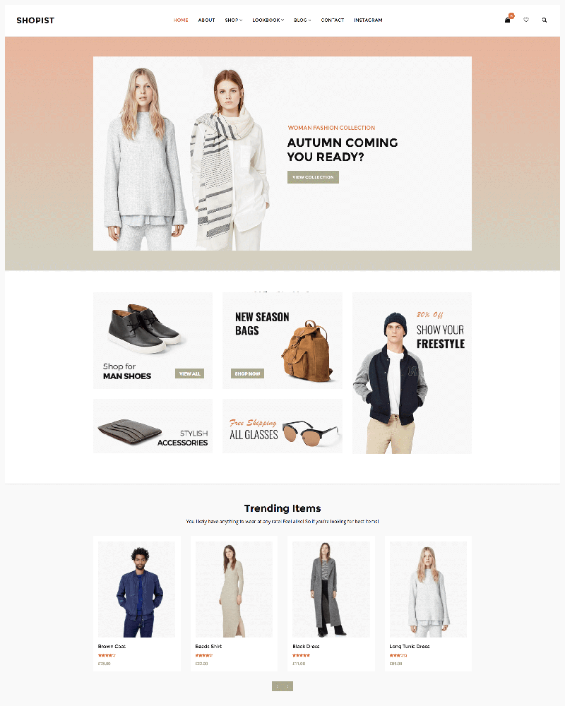 Shopist - Responsive Stylish eCommerce WooCommerce Theme
