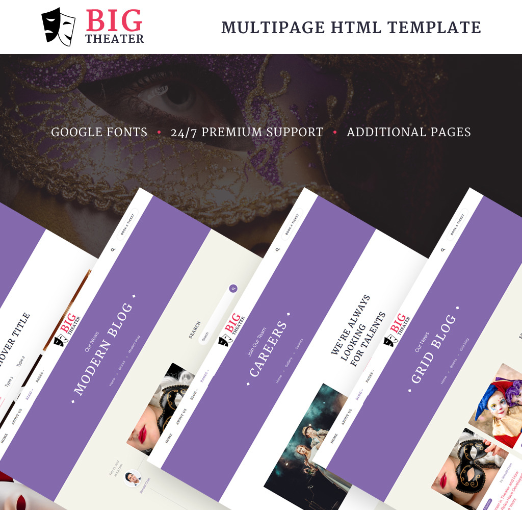 Big Theater - Theater Website Template - TemplateMonster