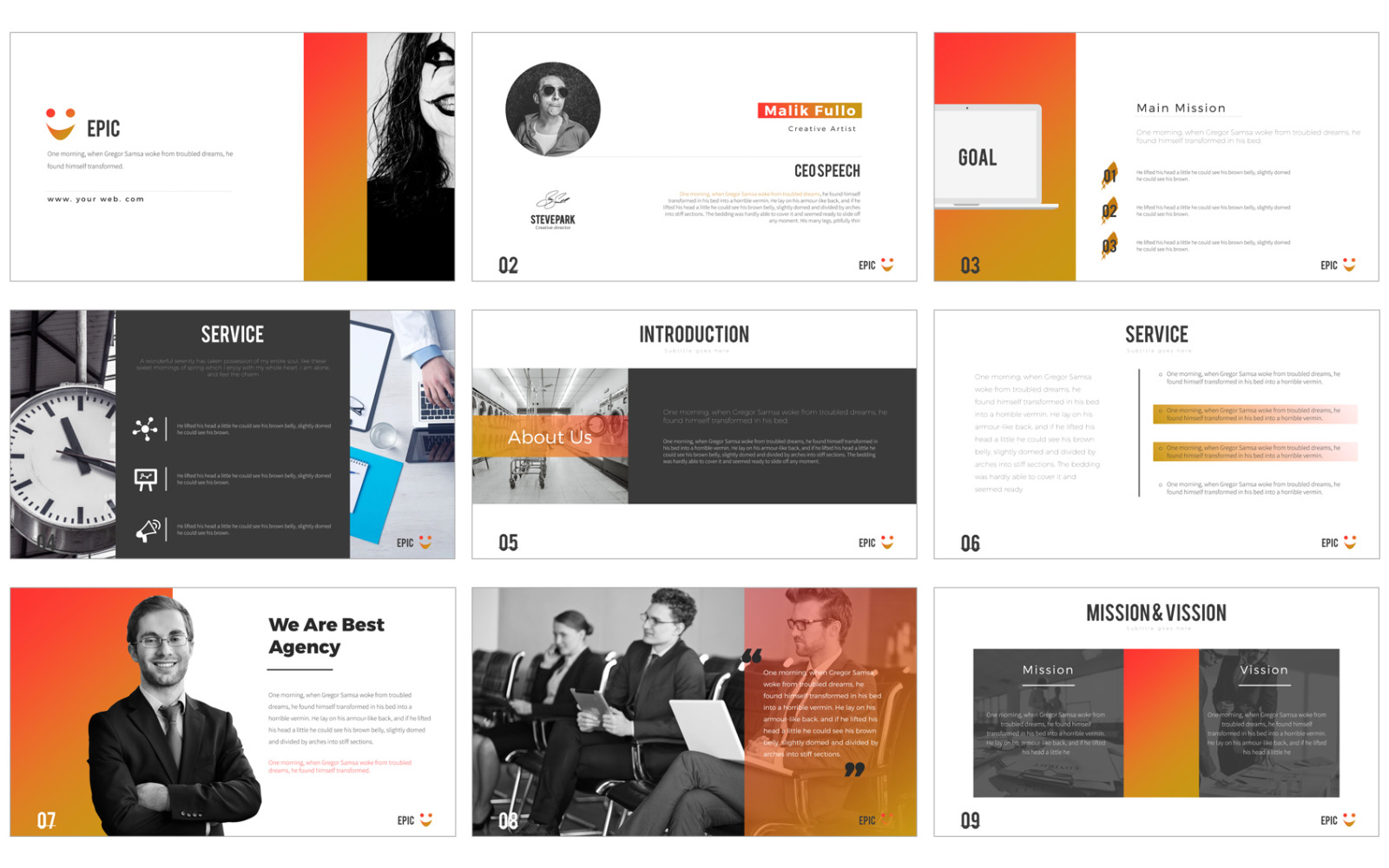 Epic Powerpoint Presentation PowerPoint template