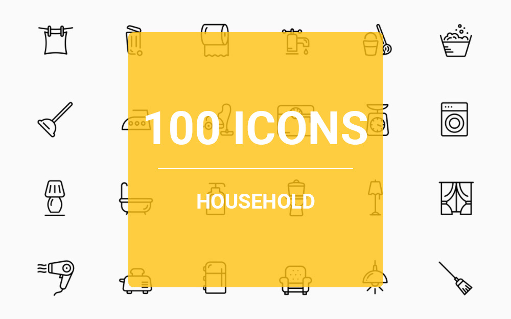 Household Icon Set #64462 - TemplateMonster