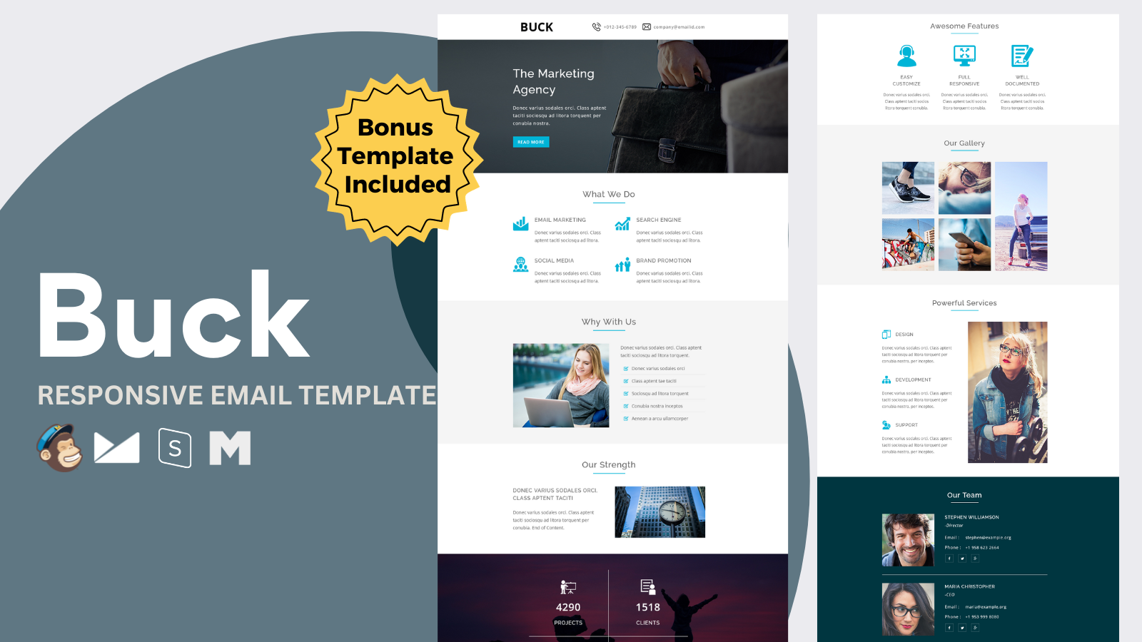 BUCK - Responsive Email Template Newsletter Template