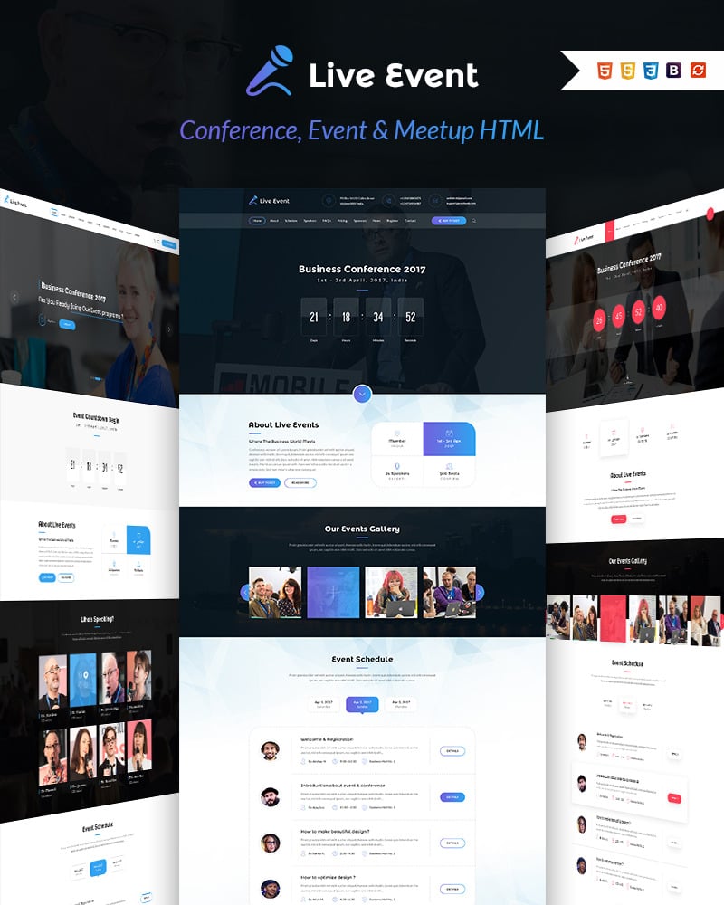 Live Event - Conference, Event & Meetup Landing Page Template