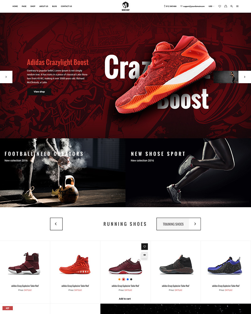 Shoe Store PSD Template #64682 - TemplateMonster