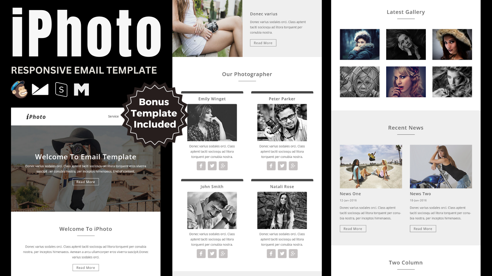 IPhoto - Responsive Email Template Newsletter Template