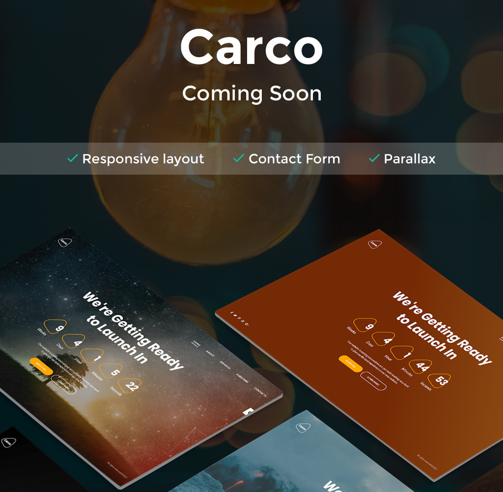 Carco - Coming Soon HTML5 Specialty Page - TemplateMonster