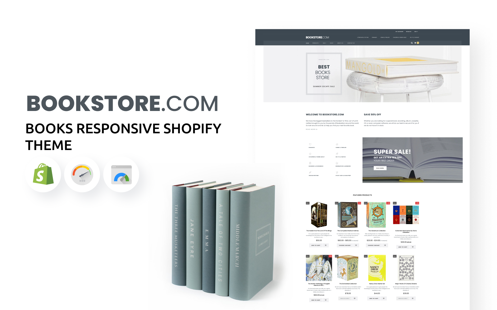 Books Responsive Shopify Theme #64927 - TemplateMonster