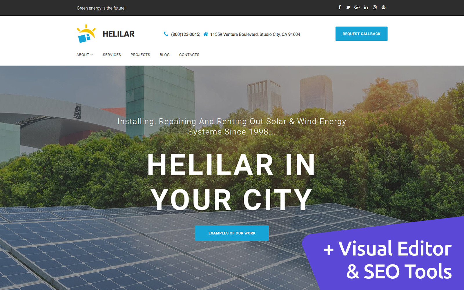 Helilar - Wind Energy Moto CMS 3 Template - TemplateMonster