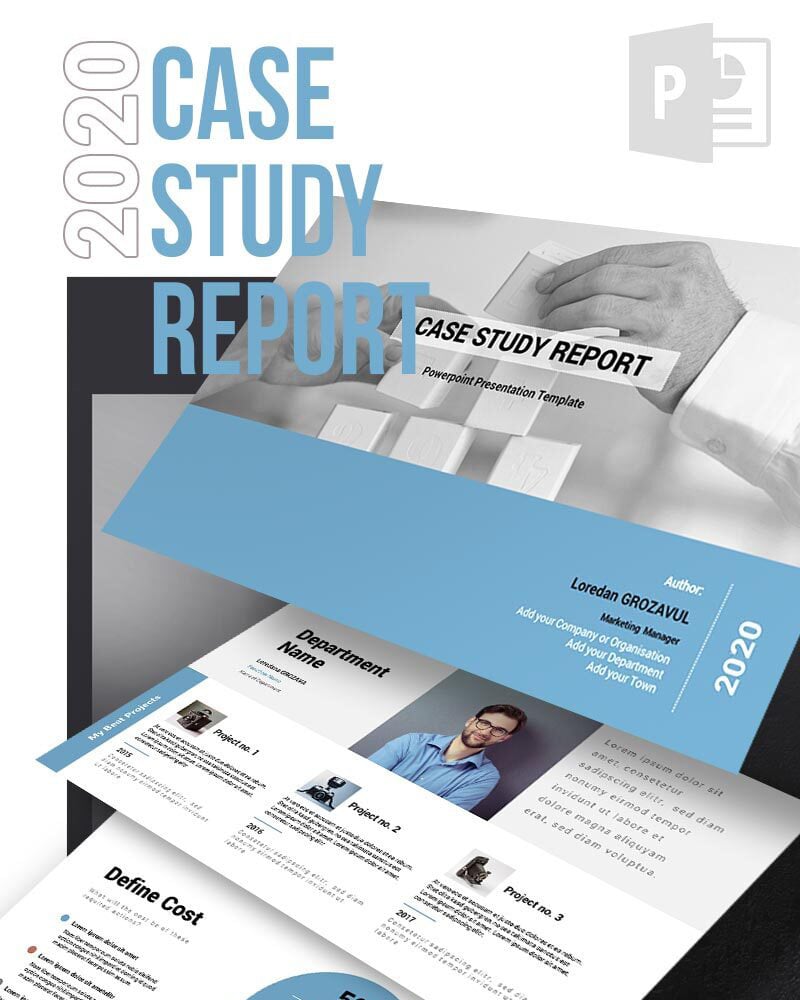 2020 - Case Study Report PowerPoint template