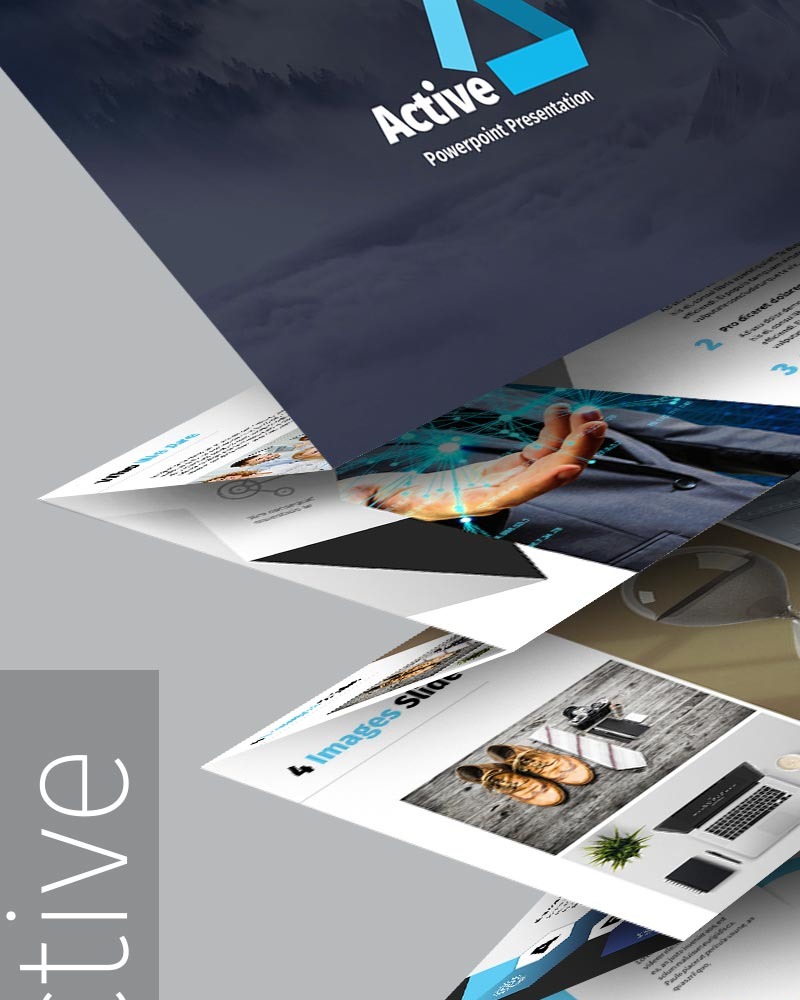 Active PowerPoint template #65224 - TemplateMonster
