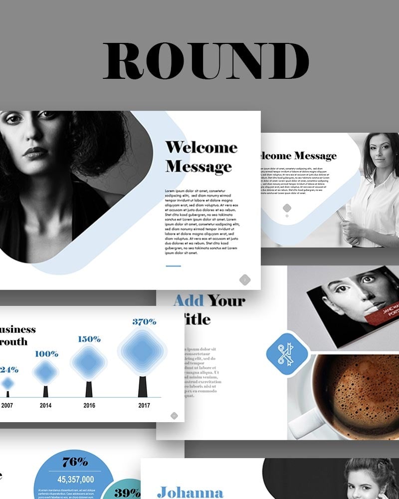 Round PowerPoint template #65257 - TemplateMonster
