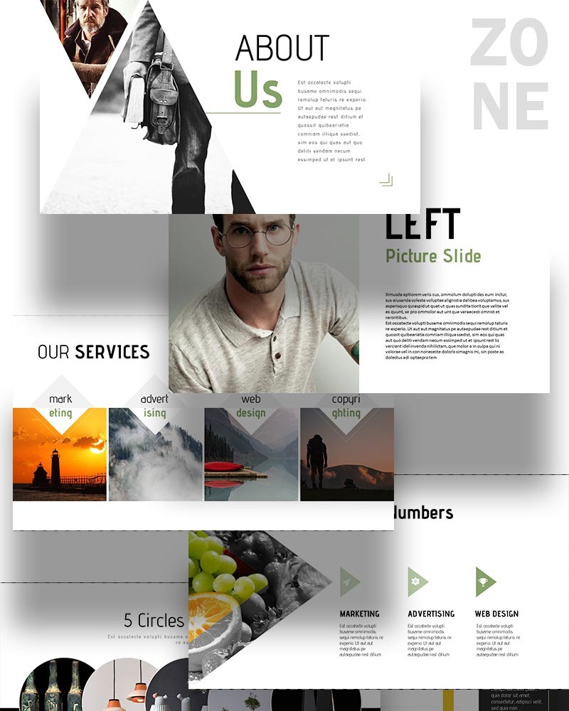 Zone PowerPoint template #65222 - TemplateMonster