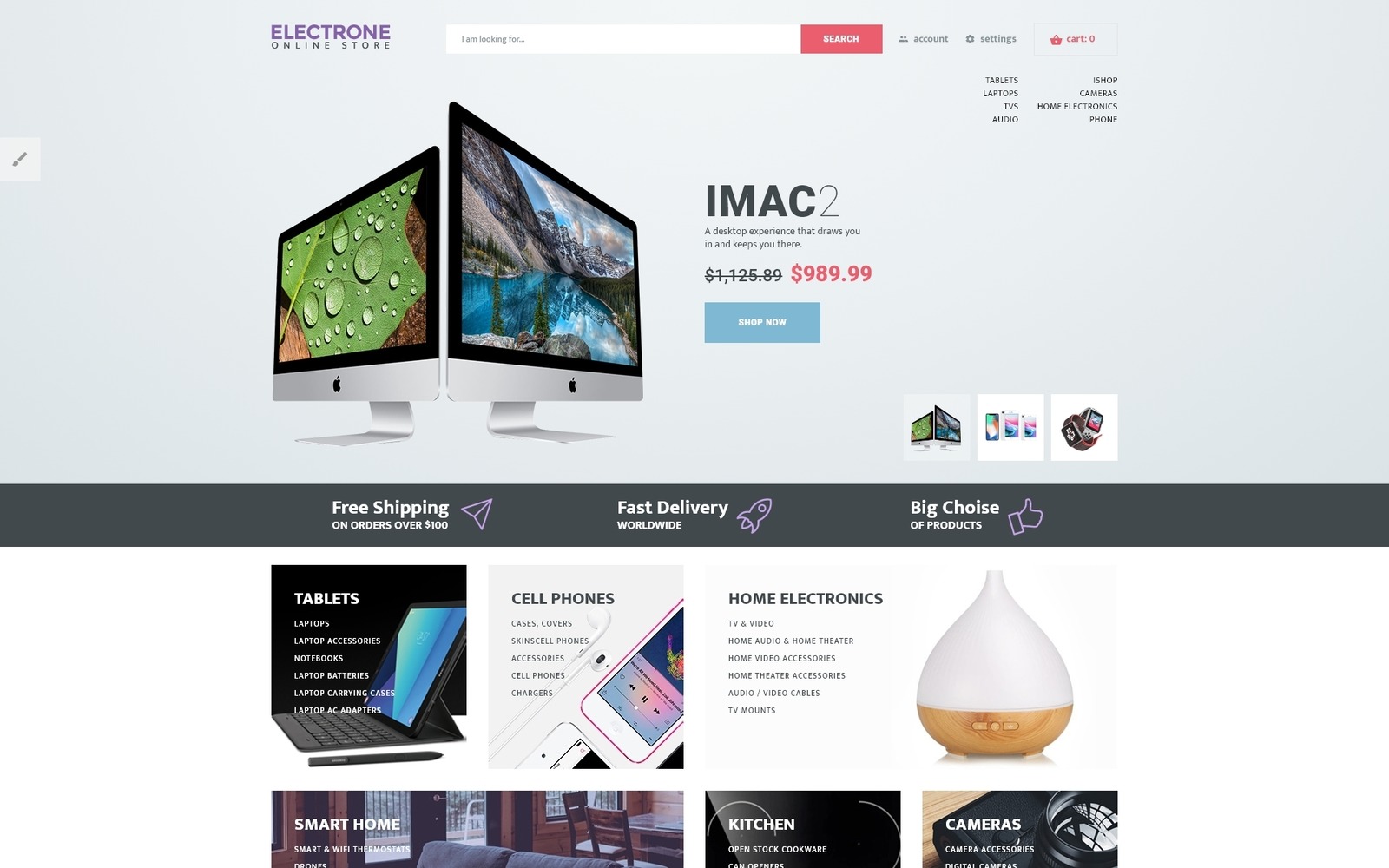 Electronics Store Responsive OpenCart Template