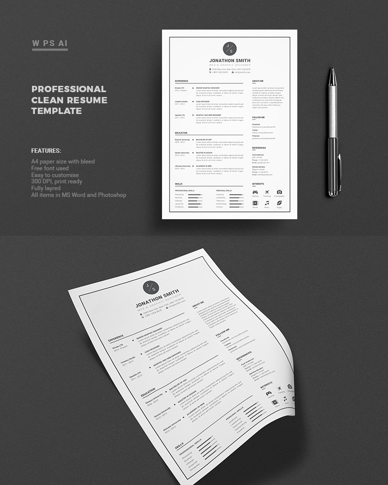 John Smith Resume Template #65425 - TemplateMonster