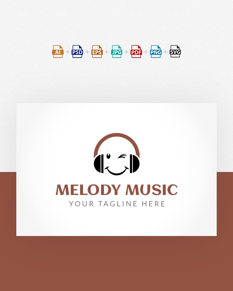 Melody Music Logo Template #65435 - TemplateMonster