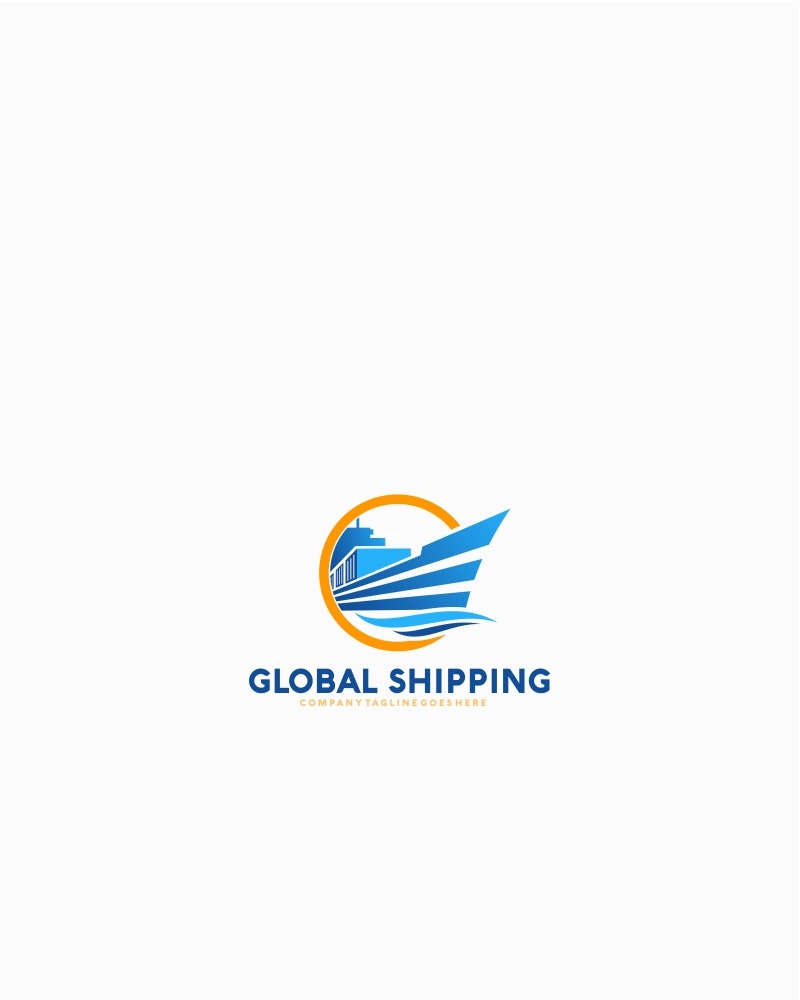 Global Shipping Logo Template #65518 - TemplateMonster