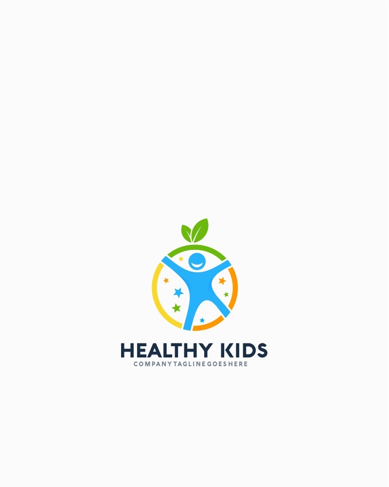 Healthy Happy Kids Logo template #65520 - TemplateMonster