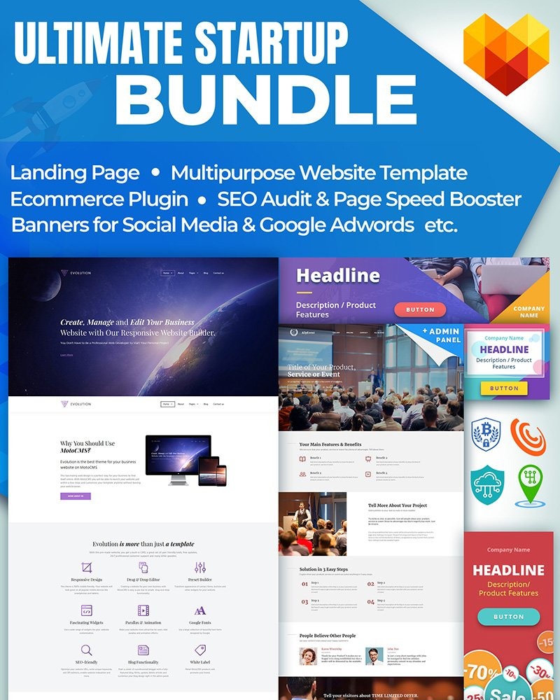 MotoCMS Ultimate Startup Bundle #65580 - TemplateMonster
