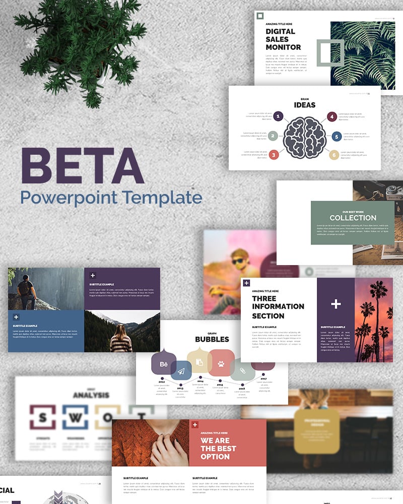 Beta - PowerPoint template #65682 - TemplateMonster