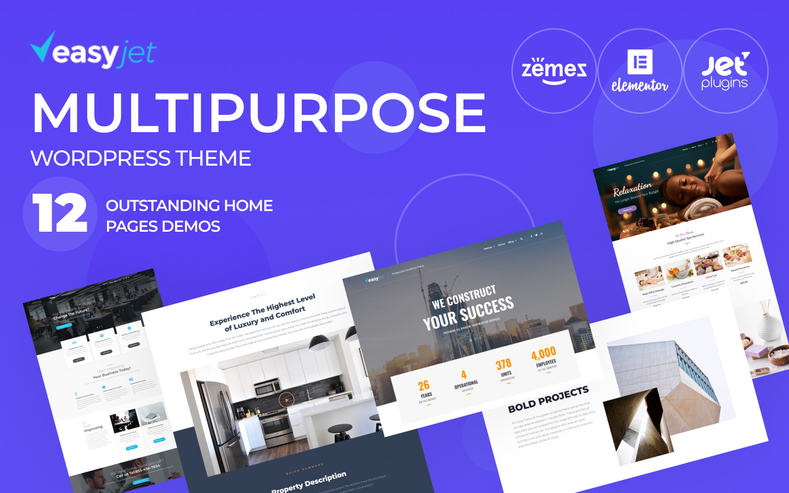 EasyJet - Thème WordPress multi-pages d'accueil