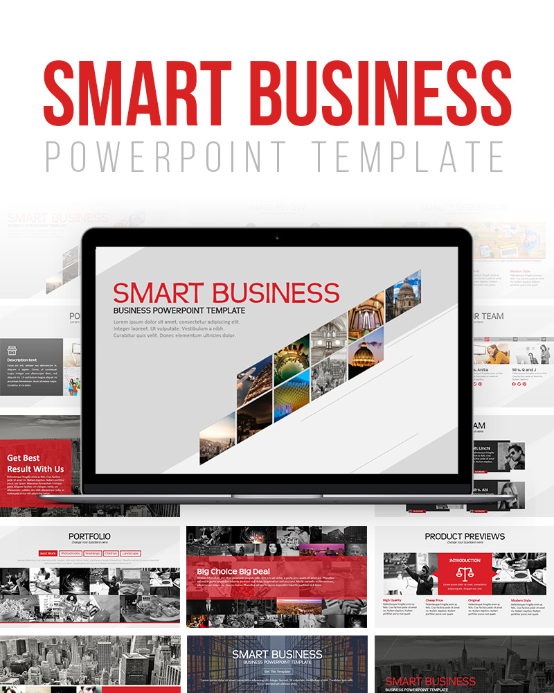 Smart Business PowerPoint template #65685 - TemplateMonster