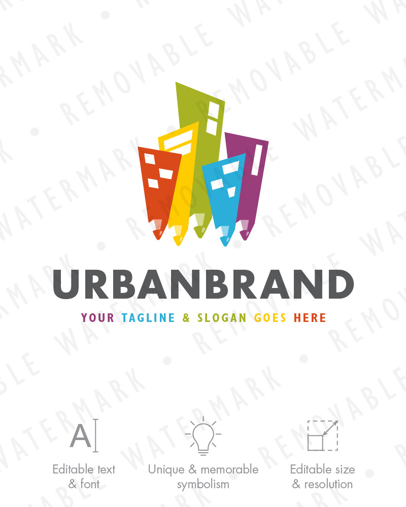 Urban Art City Logo Template #65666 - TemplateMonster
