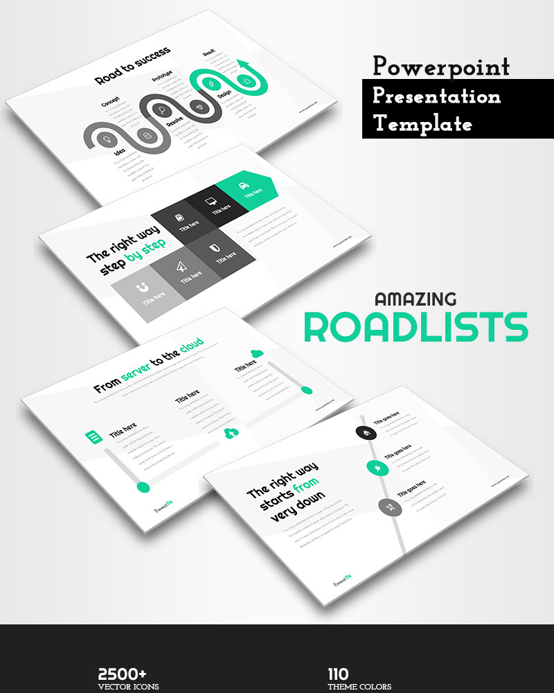 Amazing Road Lines - Presentation PowerPoint template