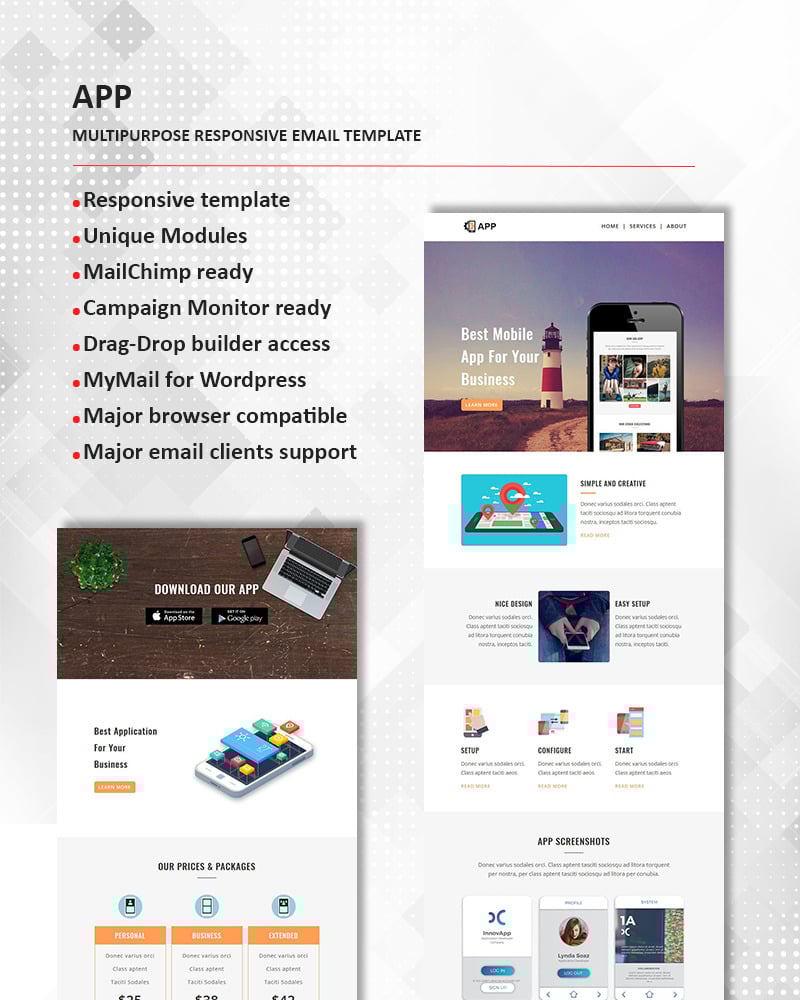 APP - Multipurpose Responsive Newsletter Template