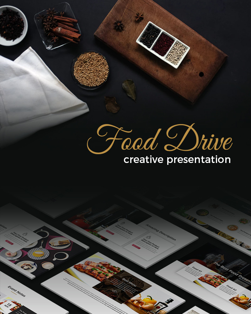Food Drive - Presentation PowerPoint template