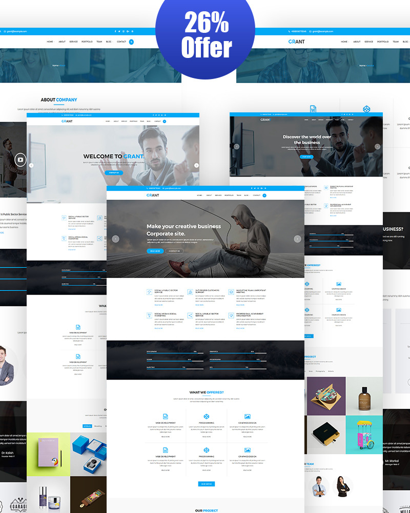 Grant - Corporate Responsive WordPress Theme