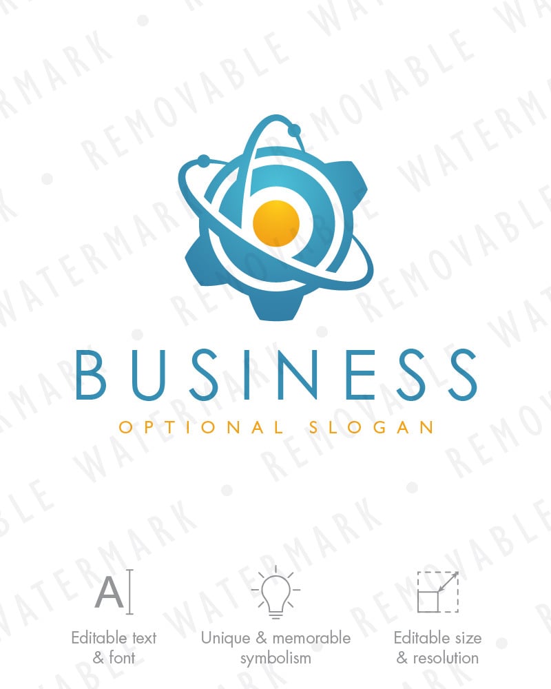 Quantum Engineering Logo Template #65832 - TemplateMonster