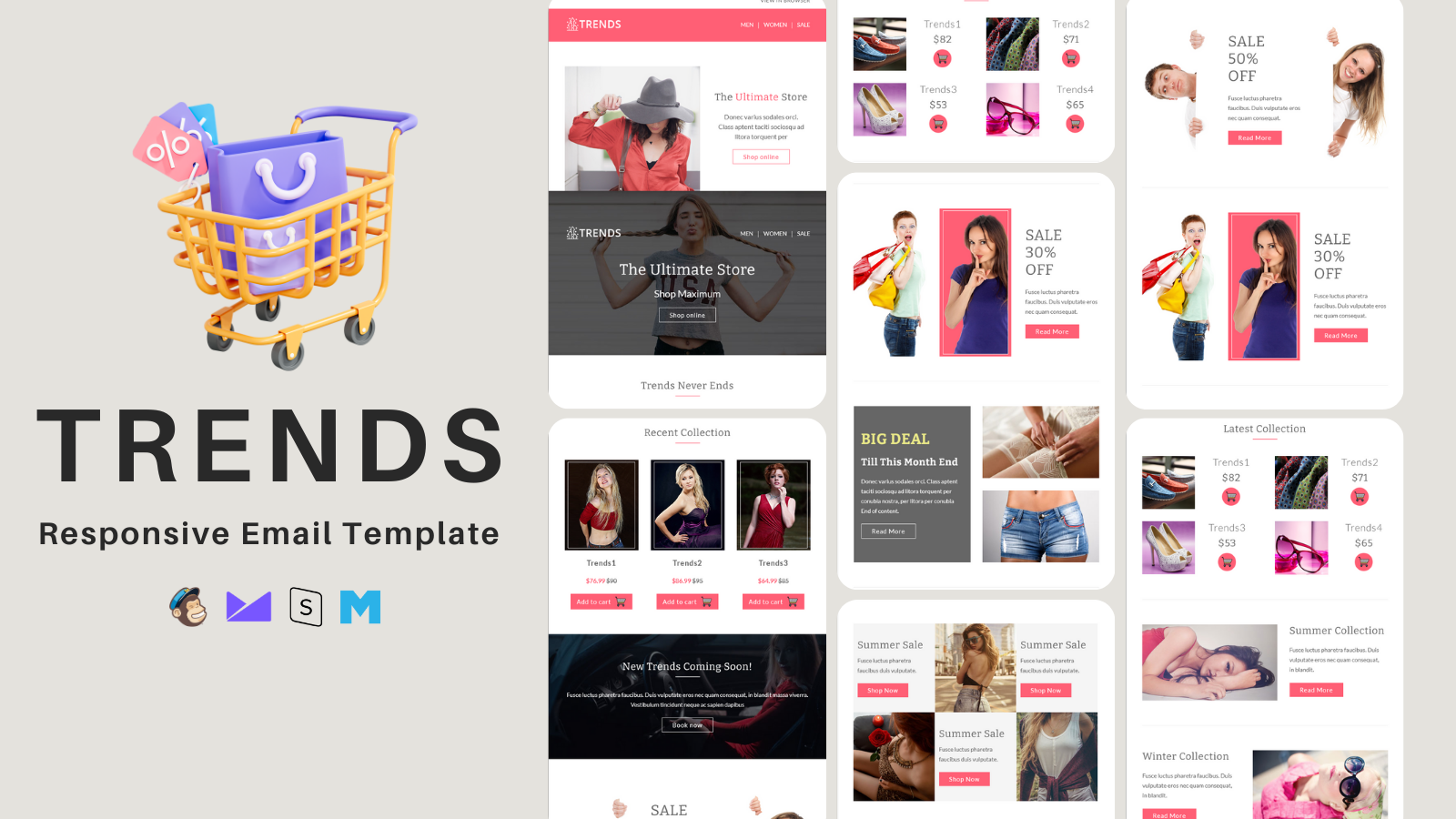 Trends - Responsive Newsletter Template - TemplateMonster