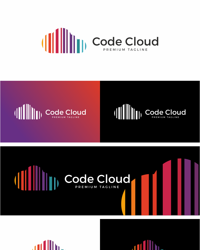 Cloud Code Logo Template #65937 - TemplateMonster