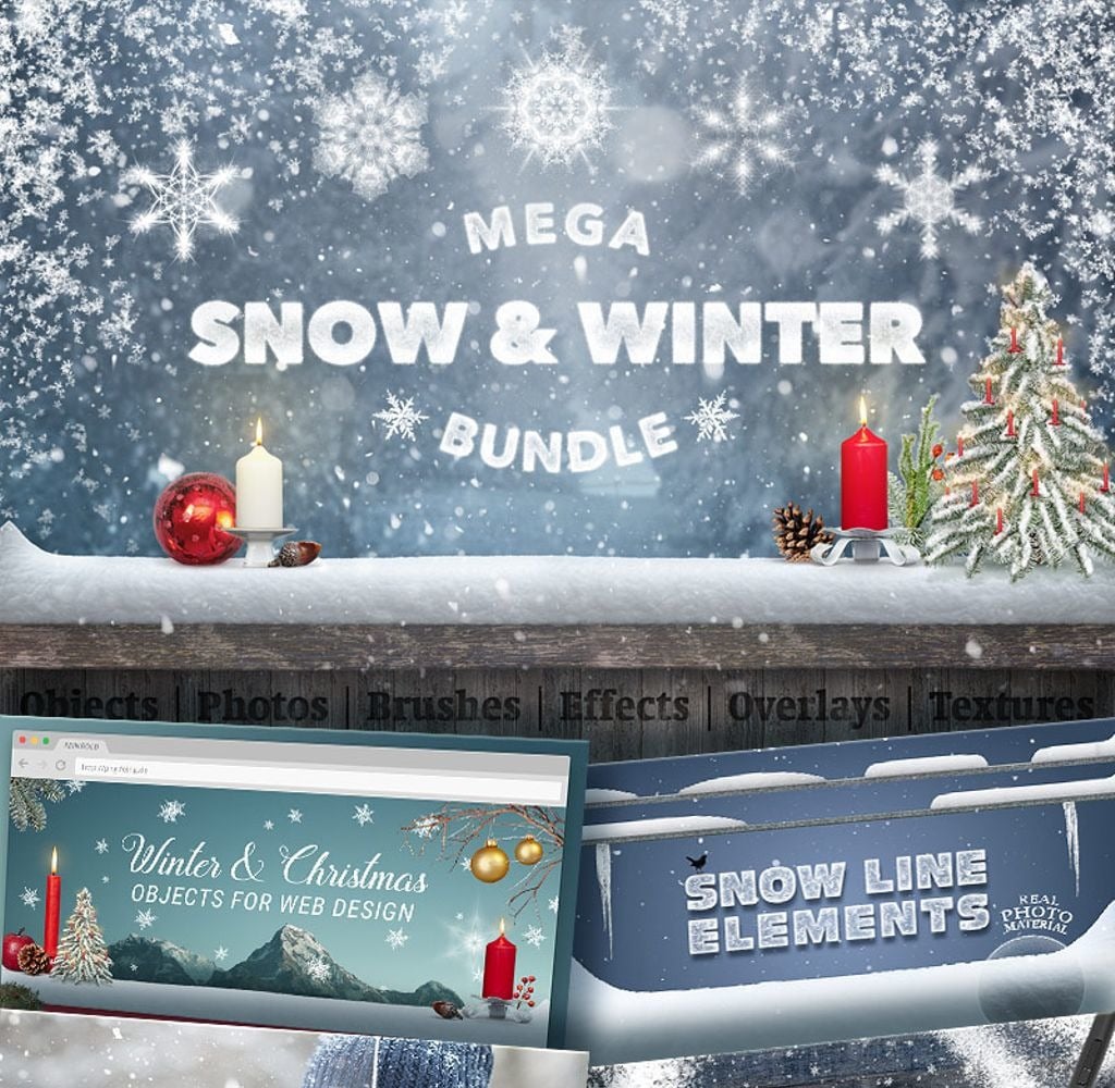 Mega Snow and Winter Bundle UI Elements - TemplateMonster