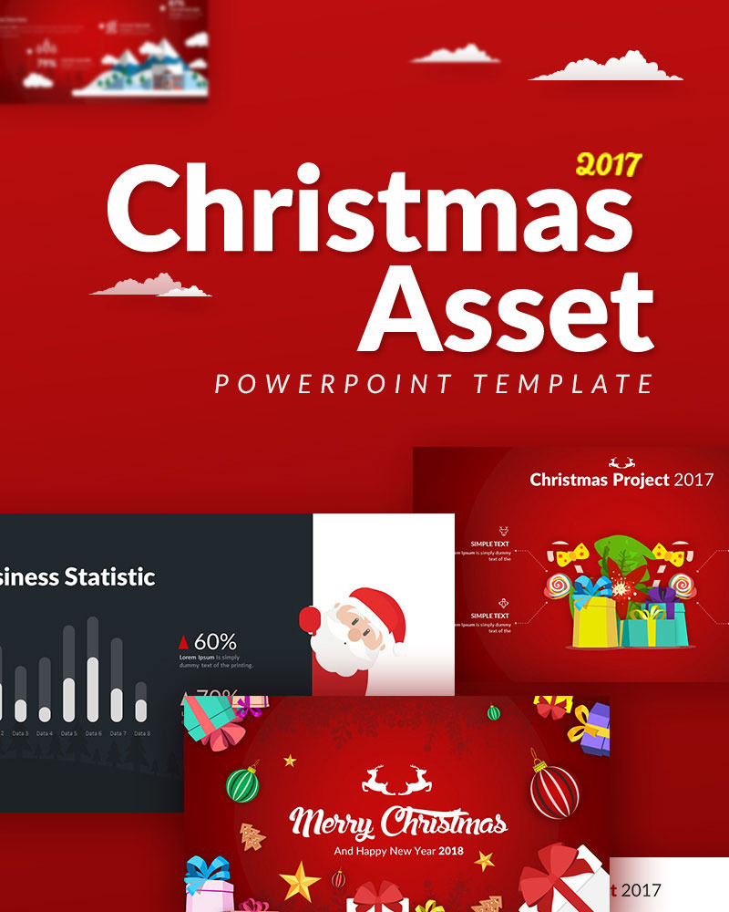 Modelo de recurso de Natal em PowerPoint - TemplateMonster