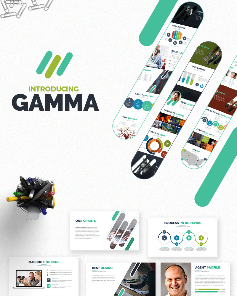 Gamma PowerPoint template #66041 - TemplateMonster