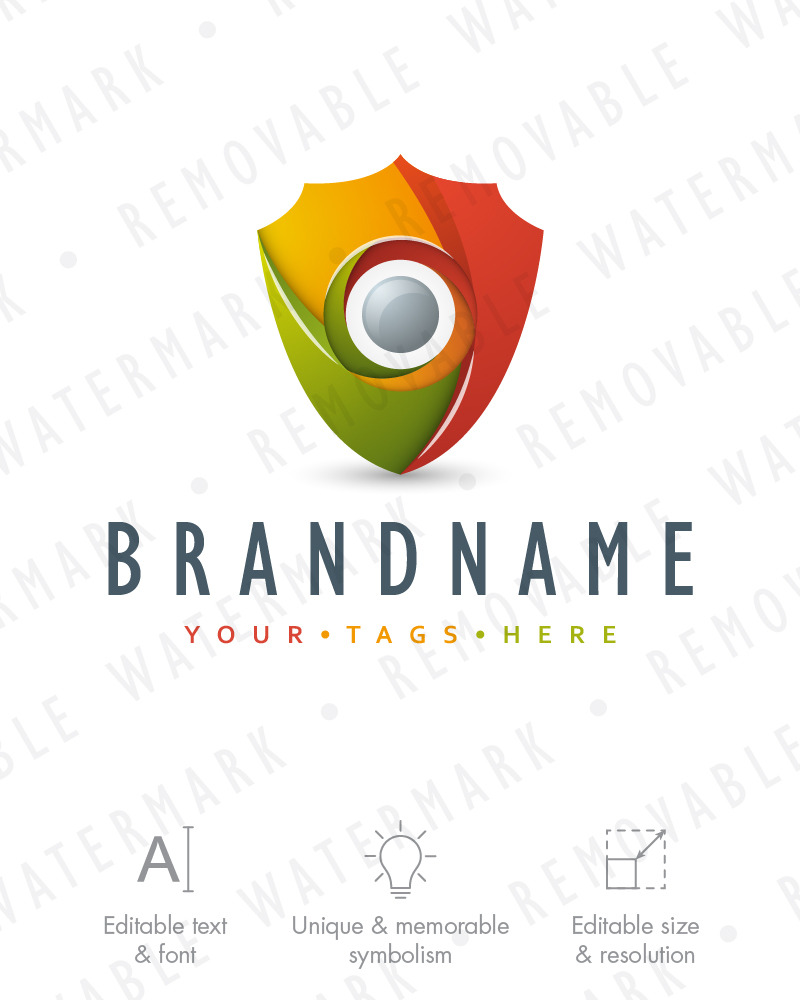 Shutter Shield Logo Template #66088 - TemplateMonster