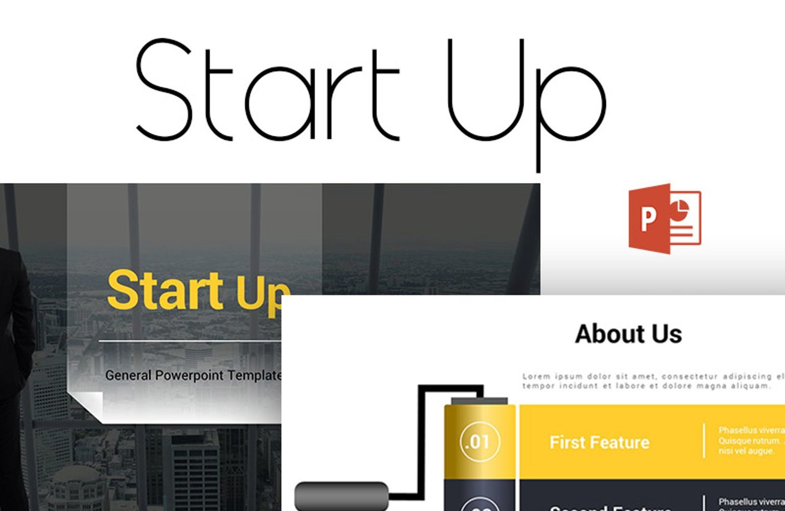 Start Up PowerPoint template #66032 - TemplateMonster
