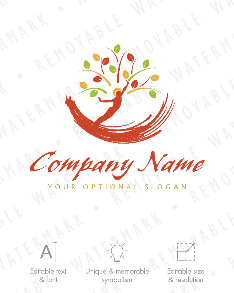 Human Tree Fitness Logo Template #66188 - TemplateMonster