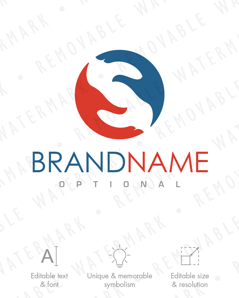 S Trading Hands Logo Template #66155 - TemplateMonster